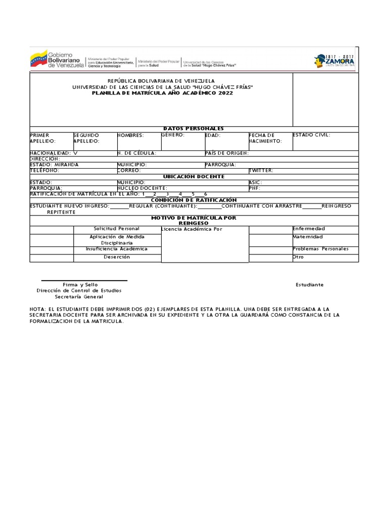 Matrícula Inscripción UCS | PDF