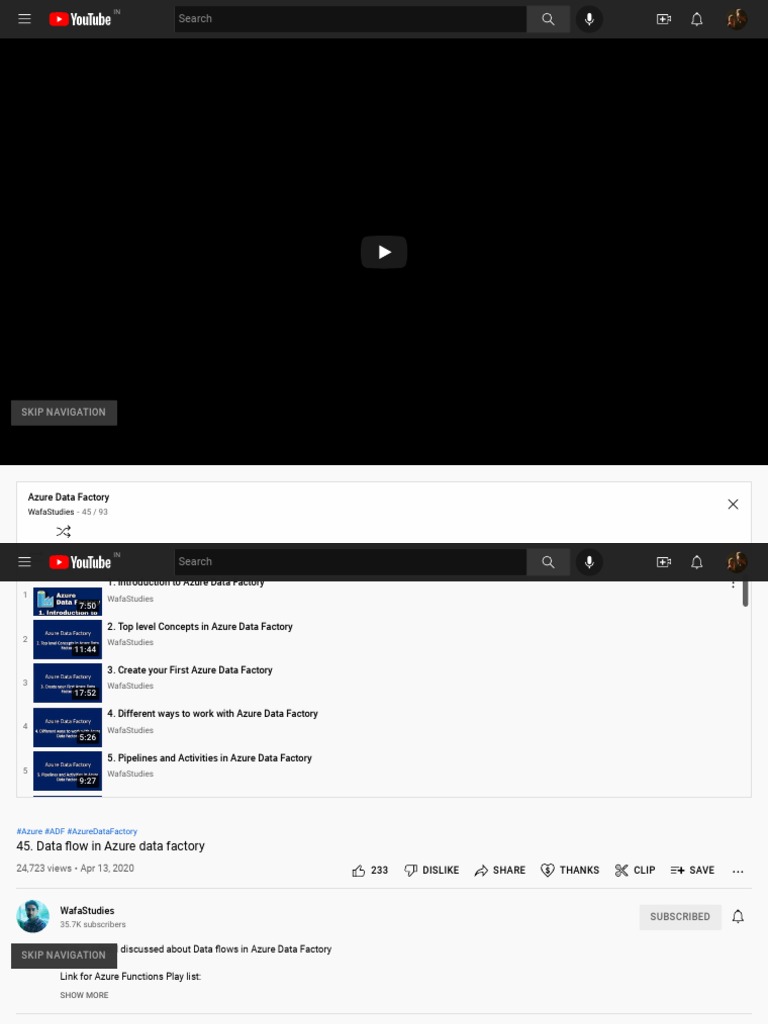 Data Flow in Azure Data Factory - YouTube | PDF | Microsoft Azure ...