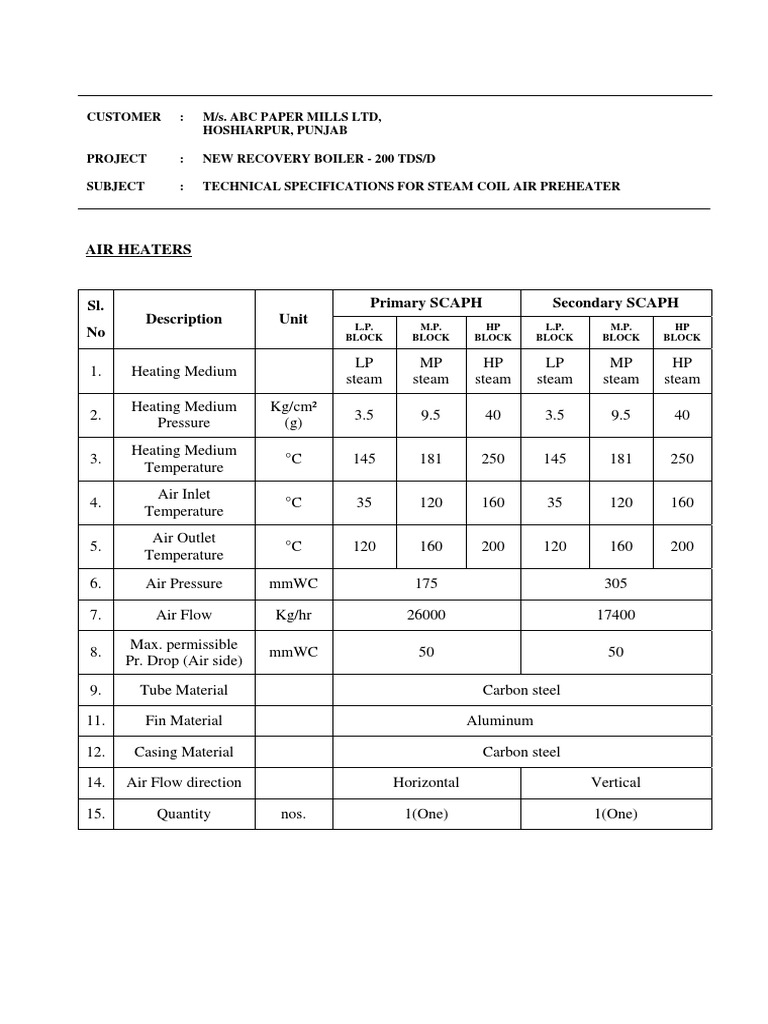 Scaph Specn | PDF | Steam | Boiler