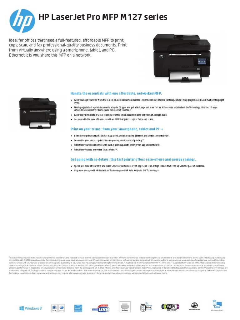 HP Laserjet Pro MFP M127 Series: Handle The Essentials With One ...