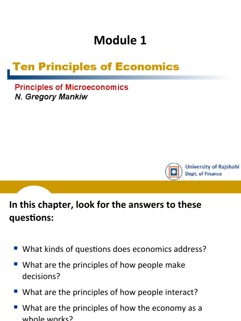 Ten Principles of Economics | PDF | Economics | Market (Economics)
