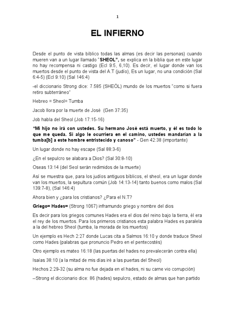 32.-El Infierno | PDF | Creencia religiosa y doctrina