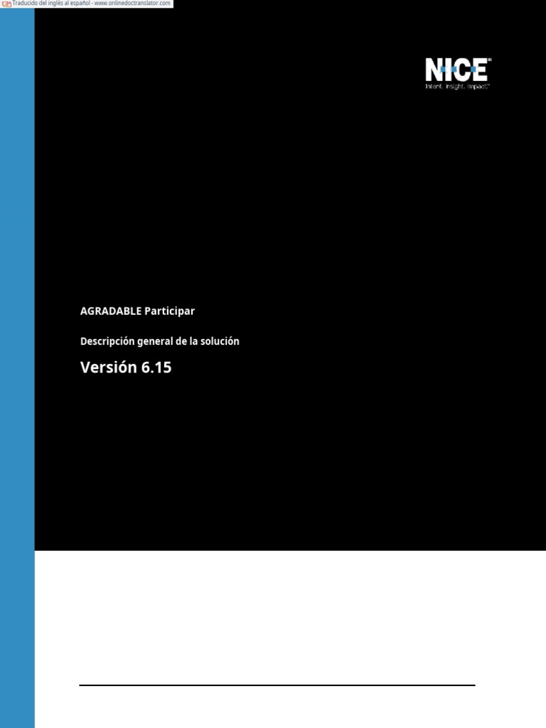 NICE Engage Solution Overview Engage 6.15.en - Es | PDF | Voz sobre IP ...