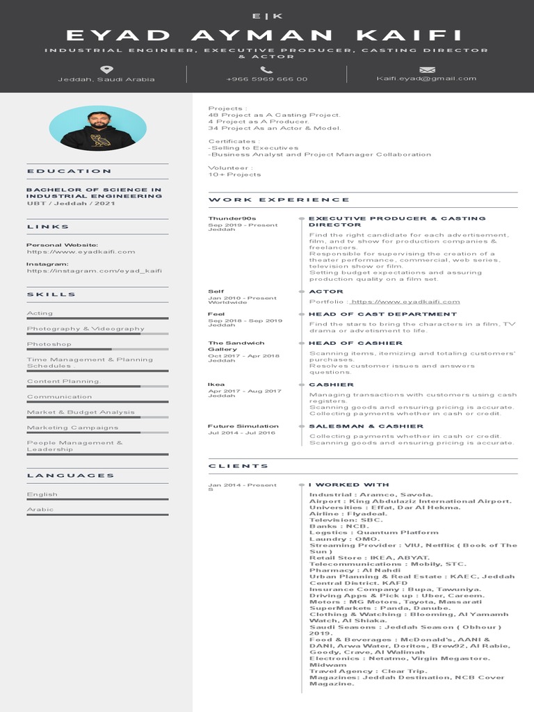 Eyad Ayman Kaifi: Jeddah, Saudi Arabia +966 5969 666 00 | PDF ...