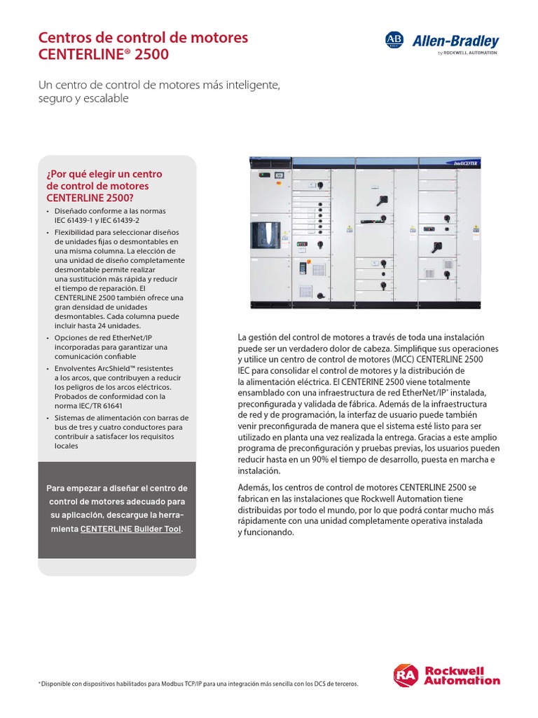 Centros de Control de Motores Centerline® 2500: Un Centro de Control de ...