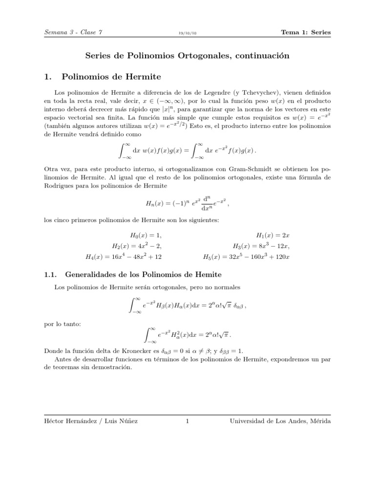 Polinomios de Hermite | PDF | Intervalo (Matemáticas) | Funciones y mapeos
