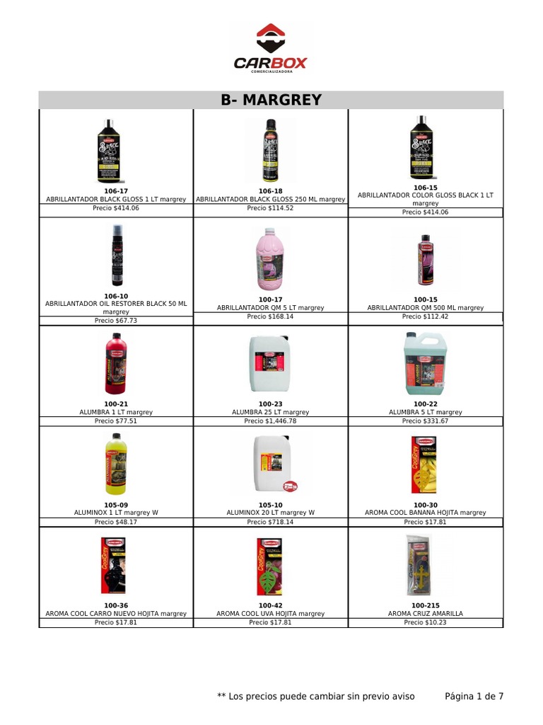 Catálogo de Productos MARGREY Mayoreo 8-Marzo-22 Incluye Iva | PDF