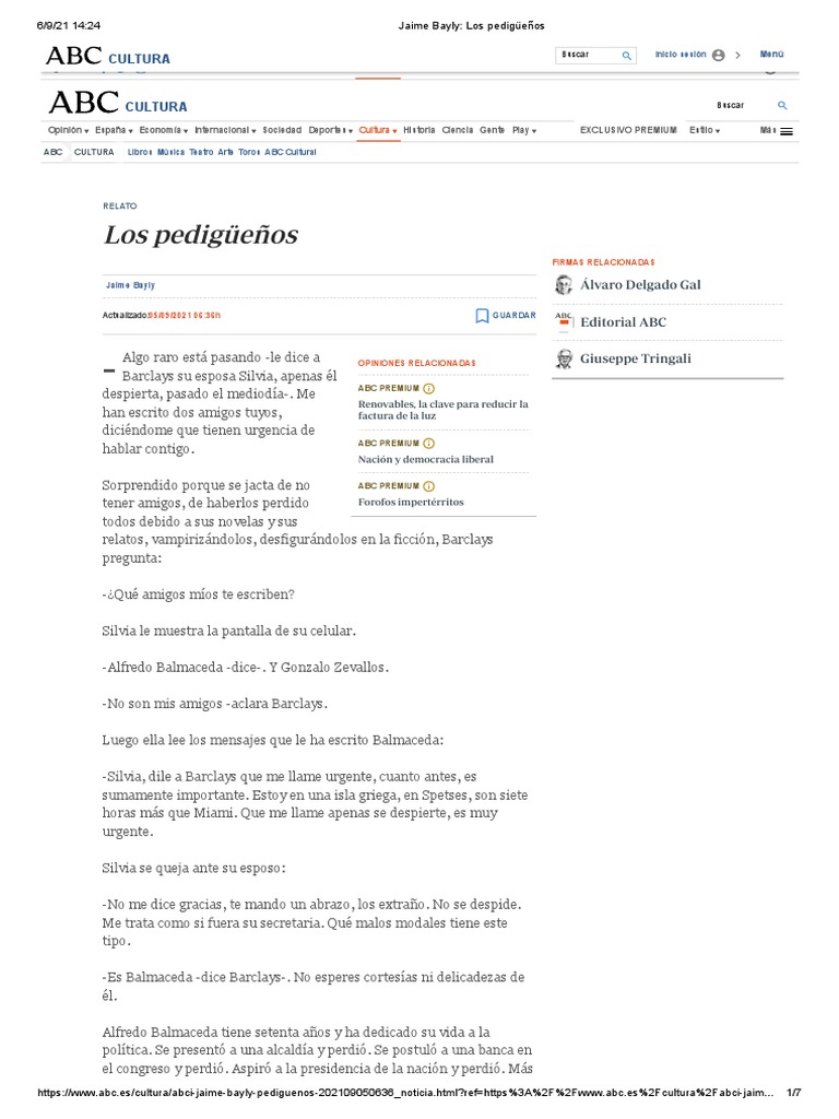 Jaime Bayly - Los Pedigüeños | PDF