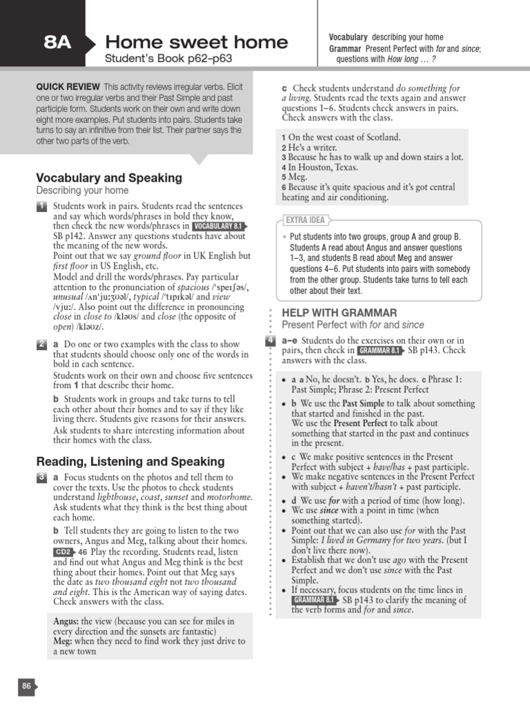 Home Sweet Home: Vocabulary and Speaking | PDF | English Language ...