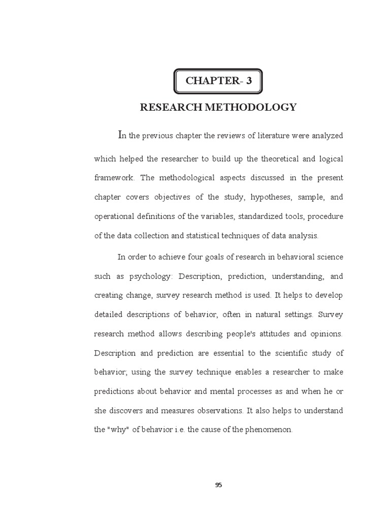 Chapter-3 Research Methodology | PDF | Validity (Statistics) | Statistics