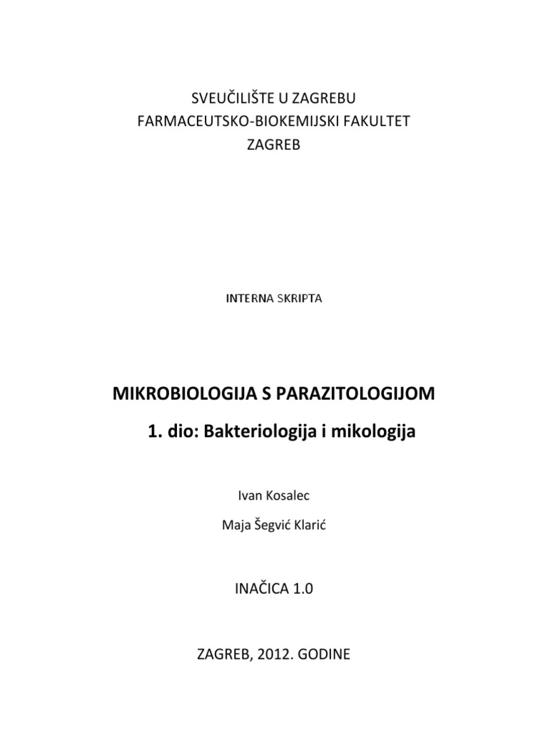 MSP - Skripta - Bakteriologija I Mikologija (1) - 2 | PDF