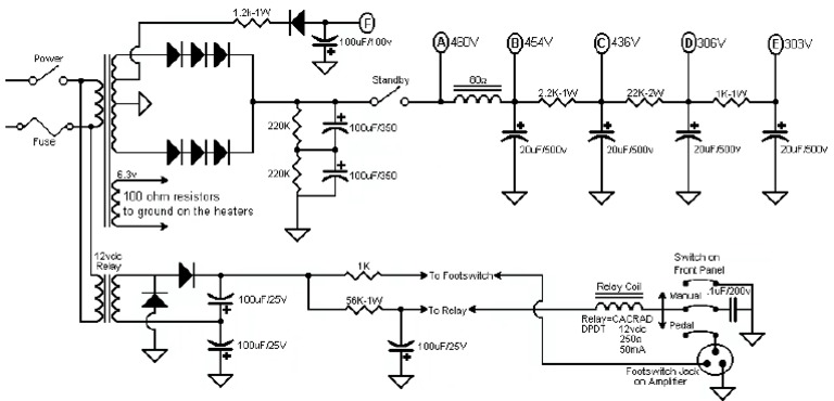 Dumble-70s Overdrive-Specials-Poweramp-Schematic | PDF