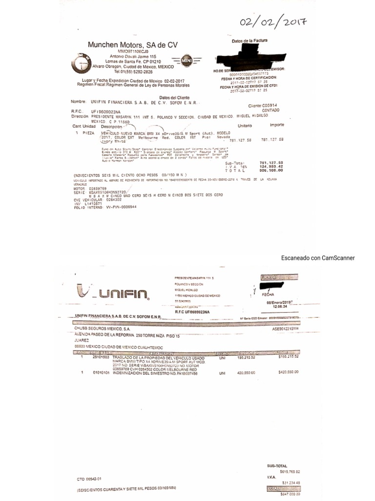 Secuencia de Facturación BMW | PDF