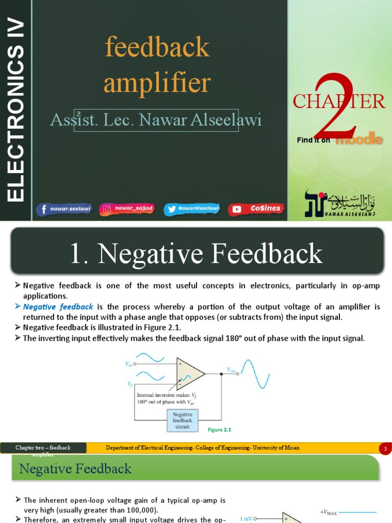 Chapter 2-Feedback Amplifier | PDF | Amplifier | Operational Amplifier