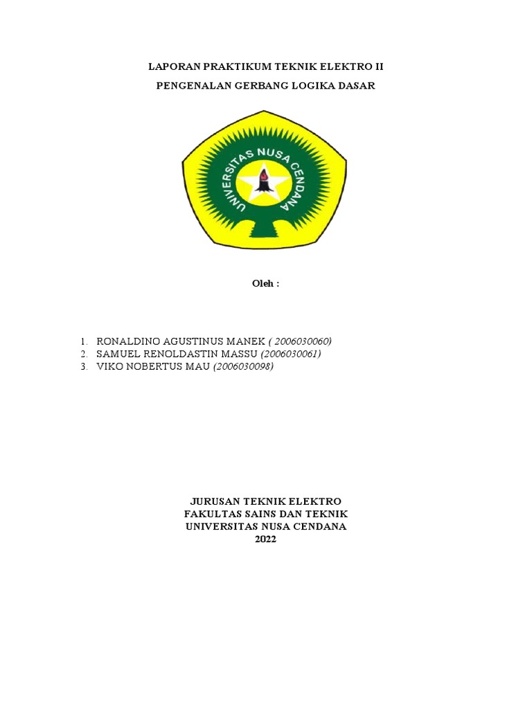 Laporan Praktikum Teknik Elektro II | PDF Laporan Praktikum Teknik Elektro II | PDF