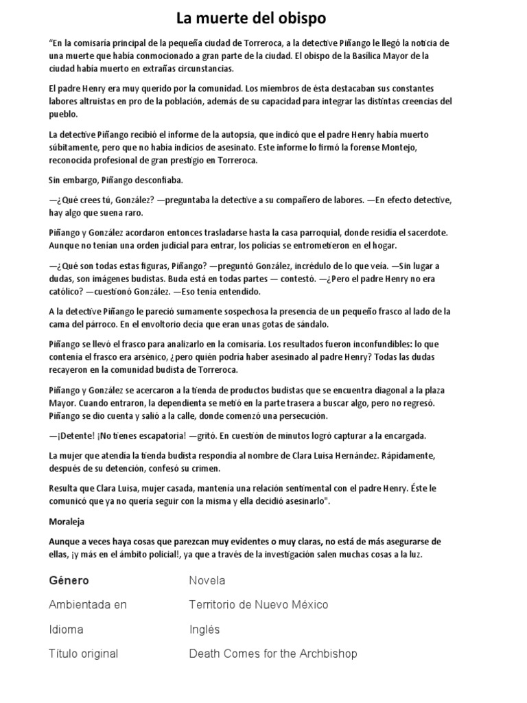Muerte Del Obispo En Torreroca Pdf
