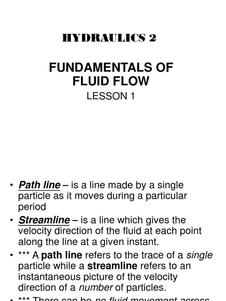 Hydraulics 2: Fundamentals of Fluid Flow | PDF | Fluid Dynamics | Mechanical Engineering