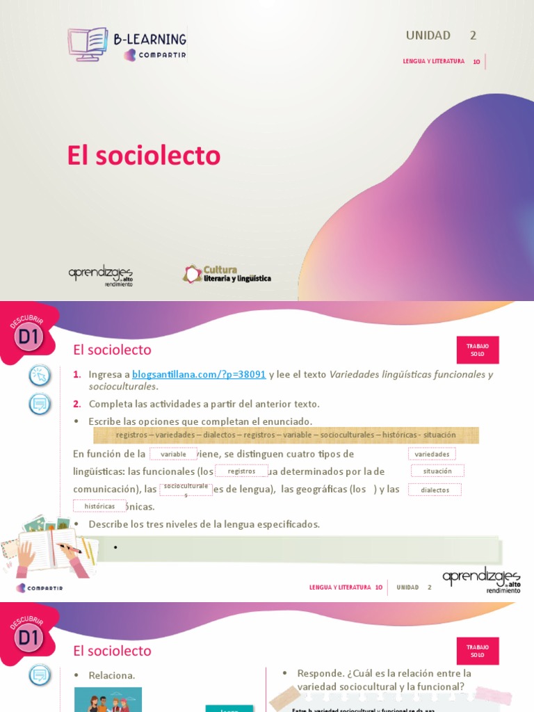 El Sociolecto | PDF | Lengua española | Dialecto