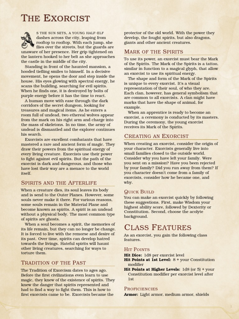 The Exorcist 5e | PDF | Exorcism | Ghosts