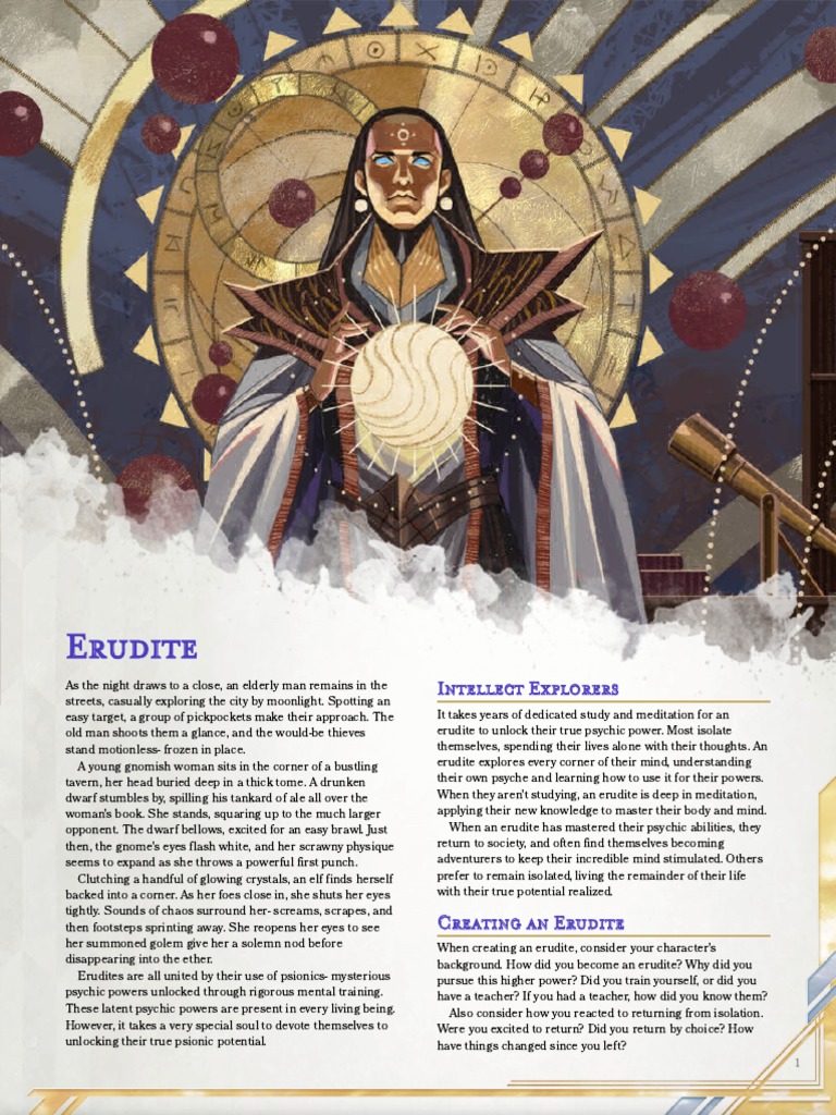 The Erudite 5e | Download Free PDF | Gary Gygax Games | Fantasy Role ...