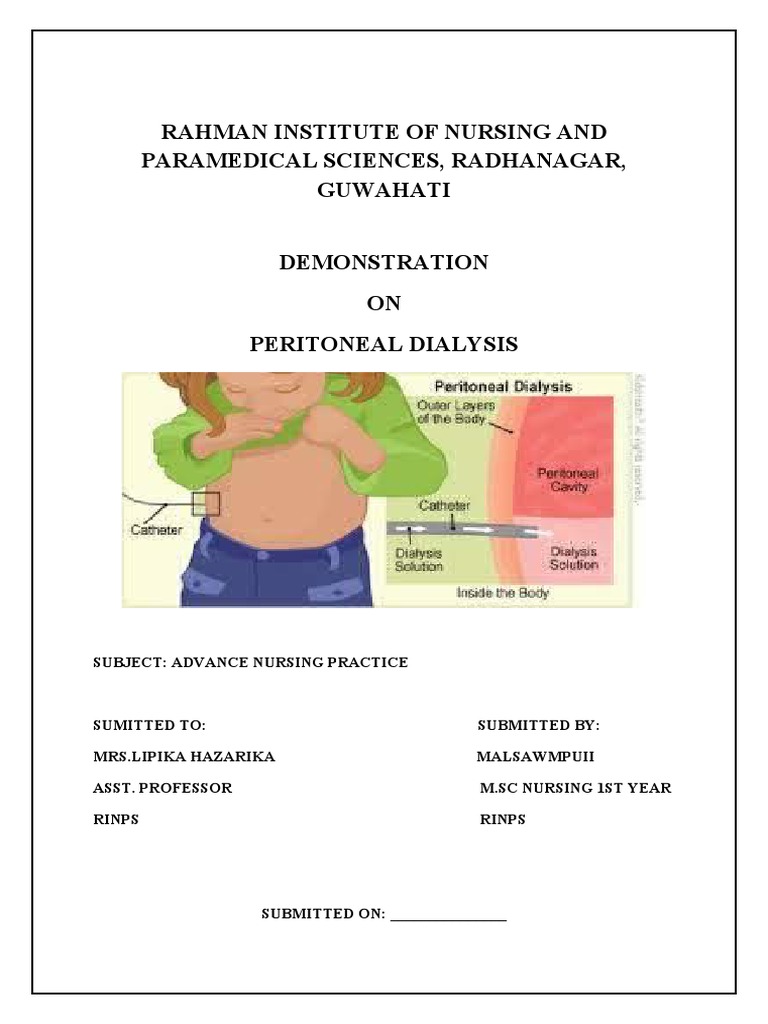 PERITONEAL DIALYSIS | PDF | Peritoneum | Clinical Medicine