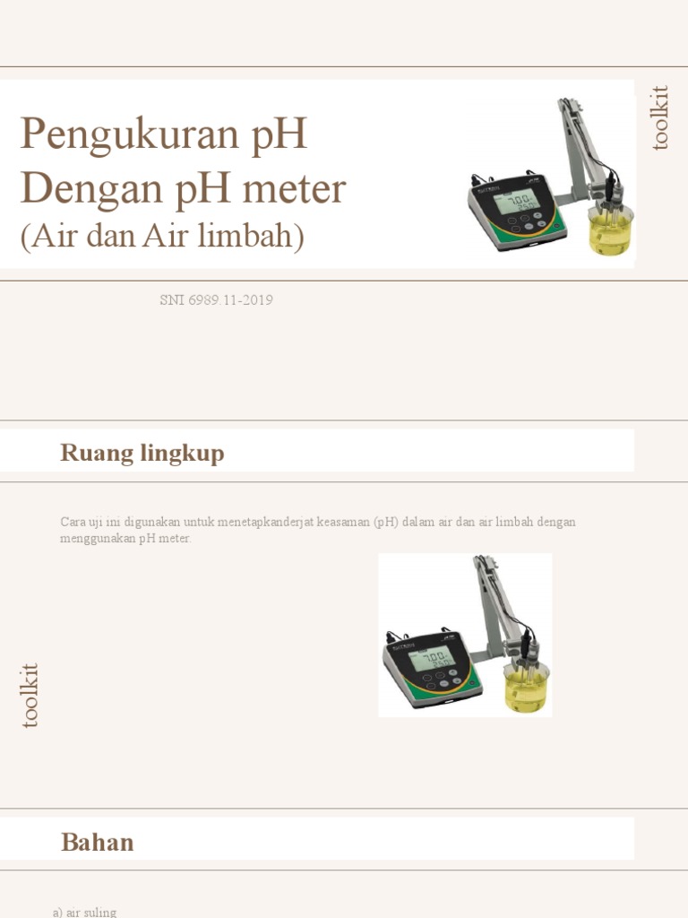 Pengukuran PH Dengan PH Meter: (Air Dan Air Limbah) | PDF