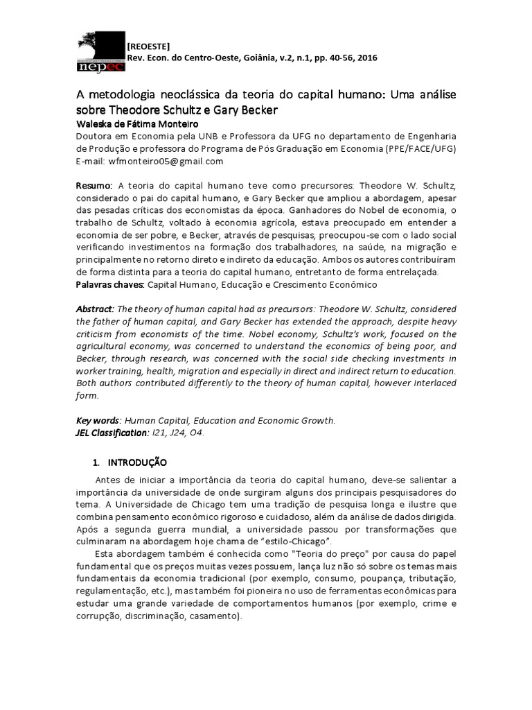 Admin, Artigo 3 - Formatado | PDF | Economia | Capital humano