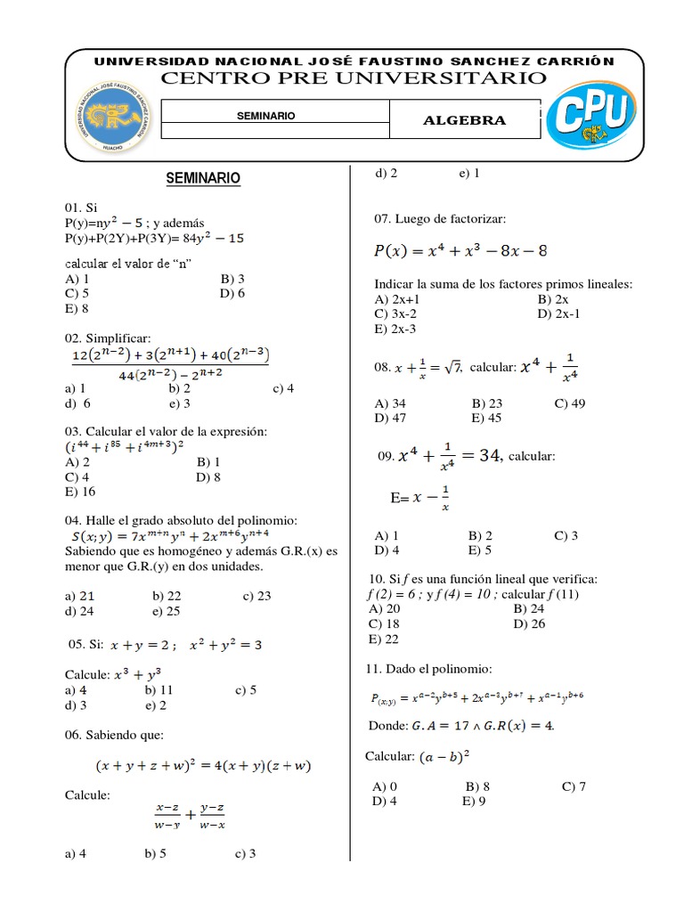 Repaso Cpu | PDF | Ecuaciones | Algoritmos