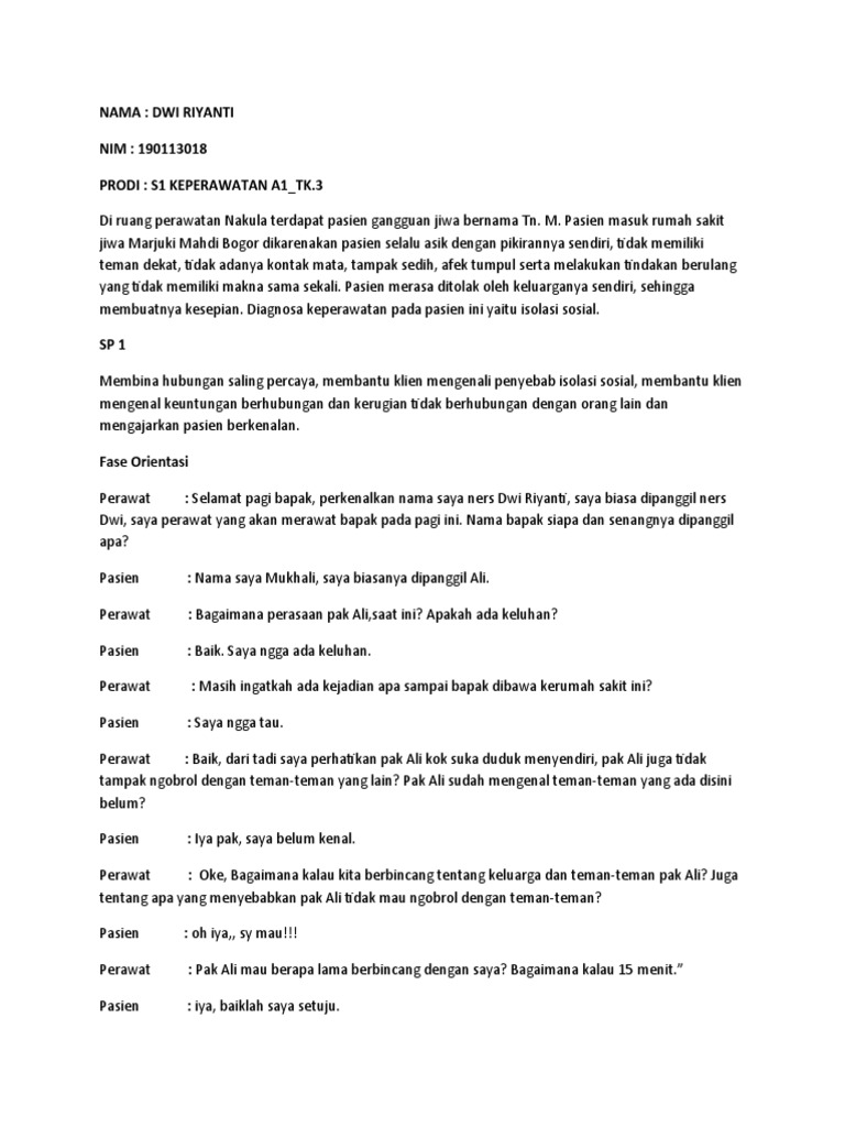 Dialog Isolasi Sosial | PDF | Pengembangan Diri