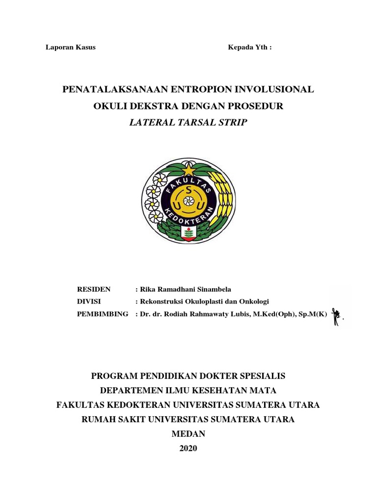 Laporan Kasus Entropion Involusional - Rika Ramadhani Sinambela | PDF | Sains & Matematika