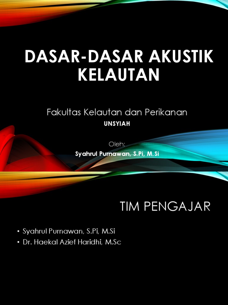 1 - Pengenalan Akustik Kelautan | PDF