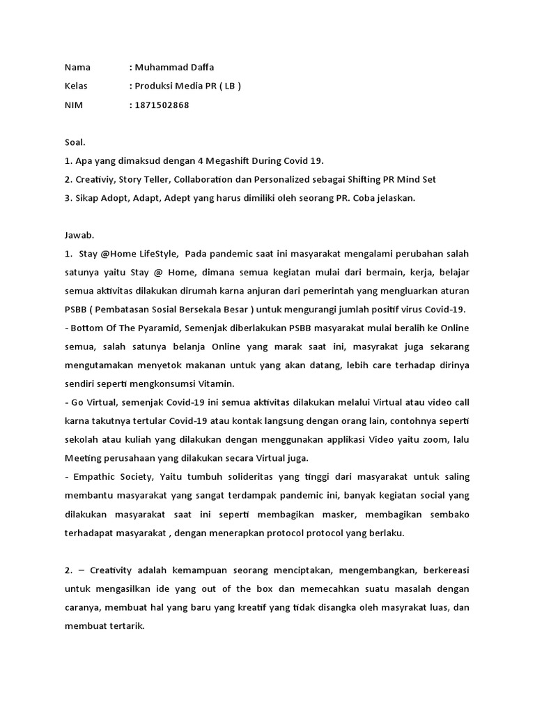 M.daffa Produksi PR 1871502868 | PDF