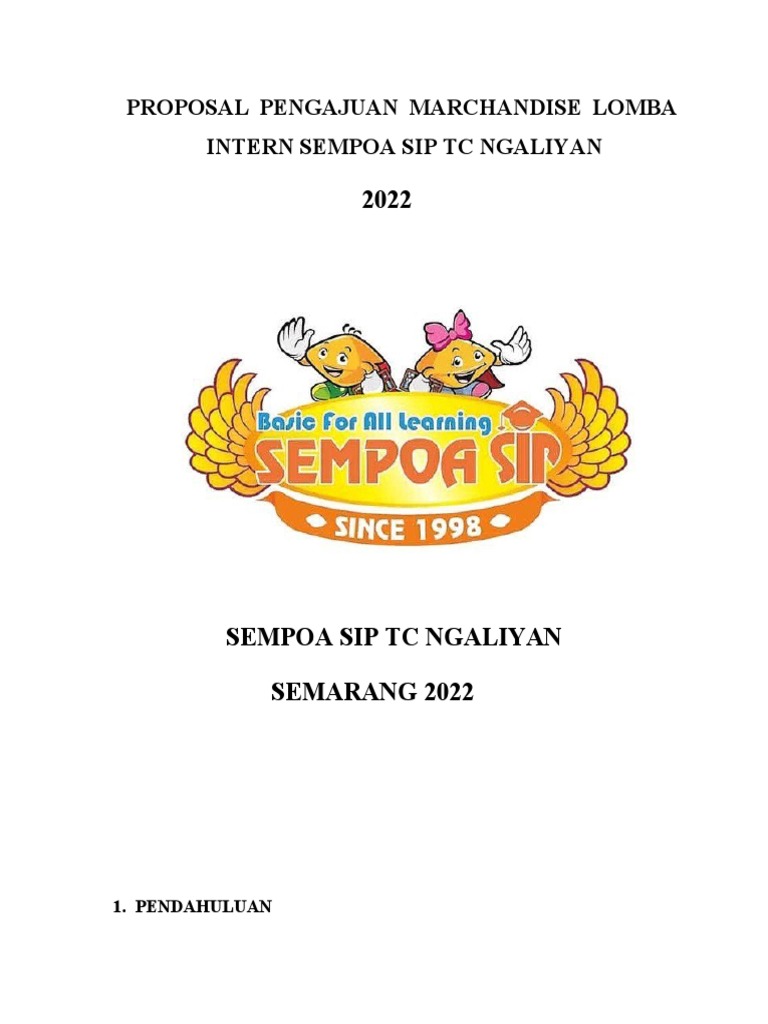 Proposal Lomba Intern Sempoa Sip 1 | PDF