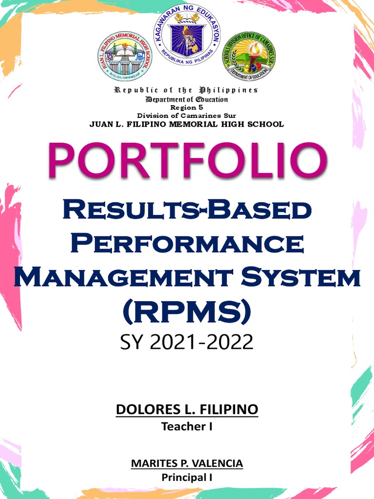 E-Rpms Portfolio (Design Ten) - Depedclick | PDF | Learning | Teachers