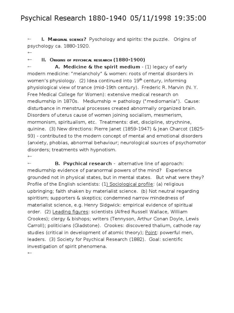 Psychical Research | PDF | Parapsychology | Extrasensory Perception