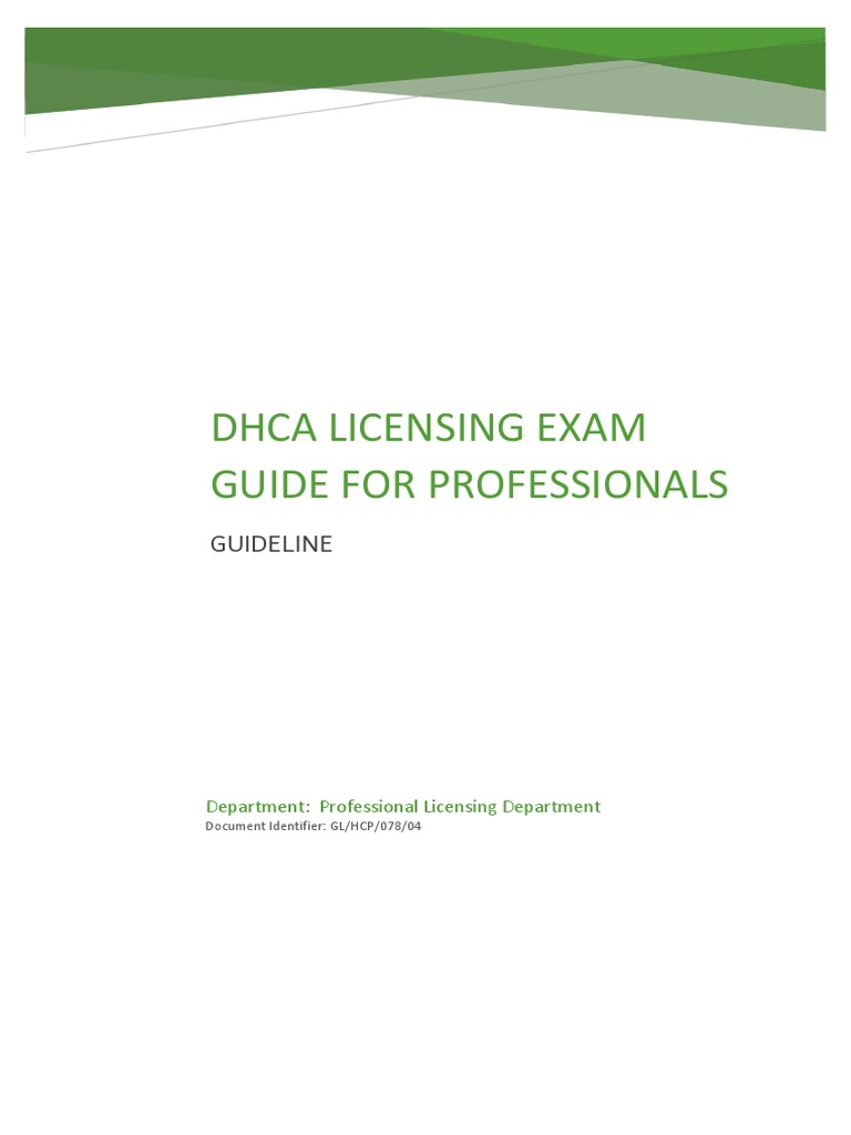 DHCA Licensing Exam Guide For Professionals | PDF | Medicine | Dermatology