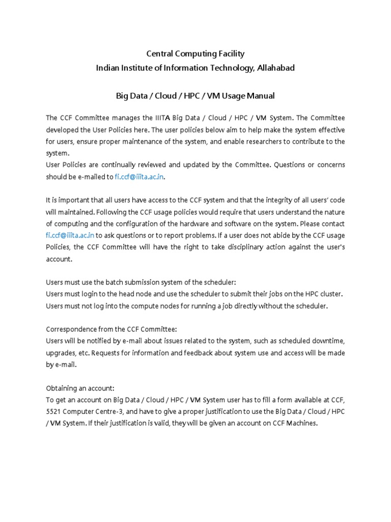 CCF Usage Manual | PDF | Apache Spark | Apache Hadoop