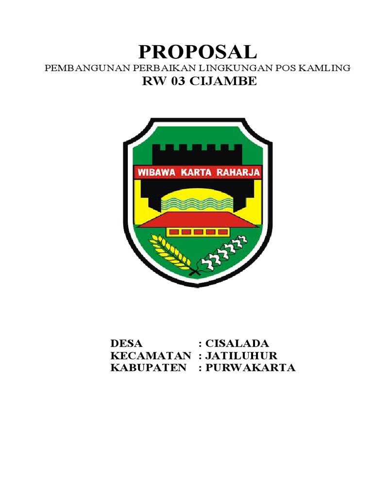 Proposal Pos Ronda RW 03 Cijambe | PDF