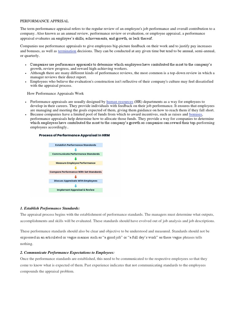 Termination: Performance Apprisal | PDF | Performance Appraisal ...