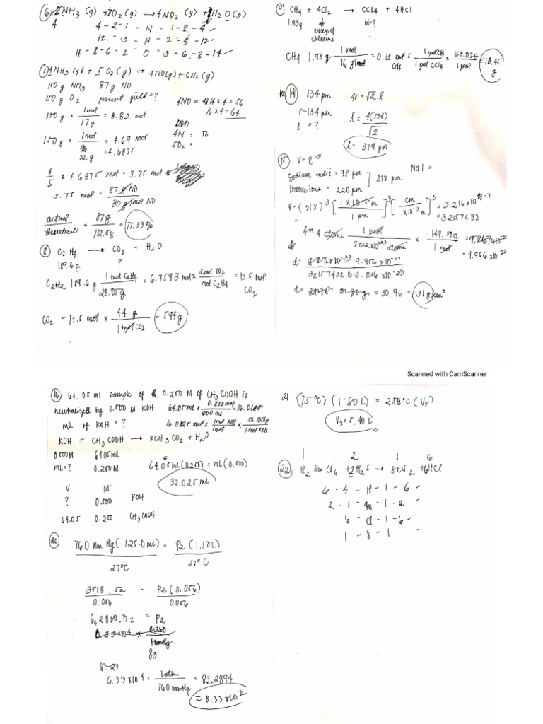 Chem Lab Module 1 Exam - Solution Paper | PDF