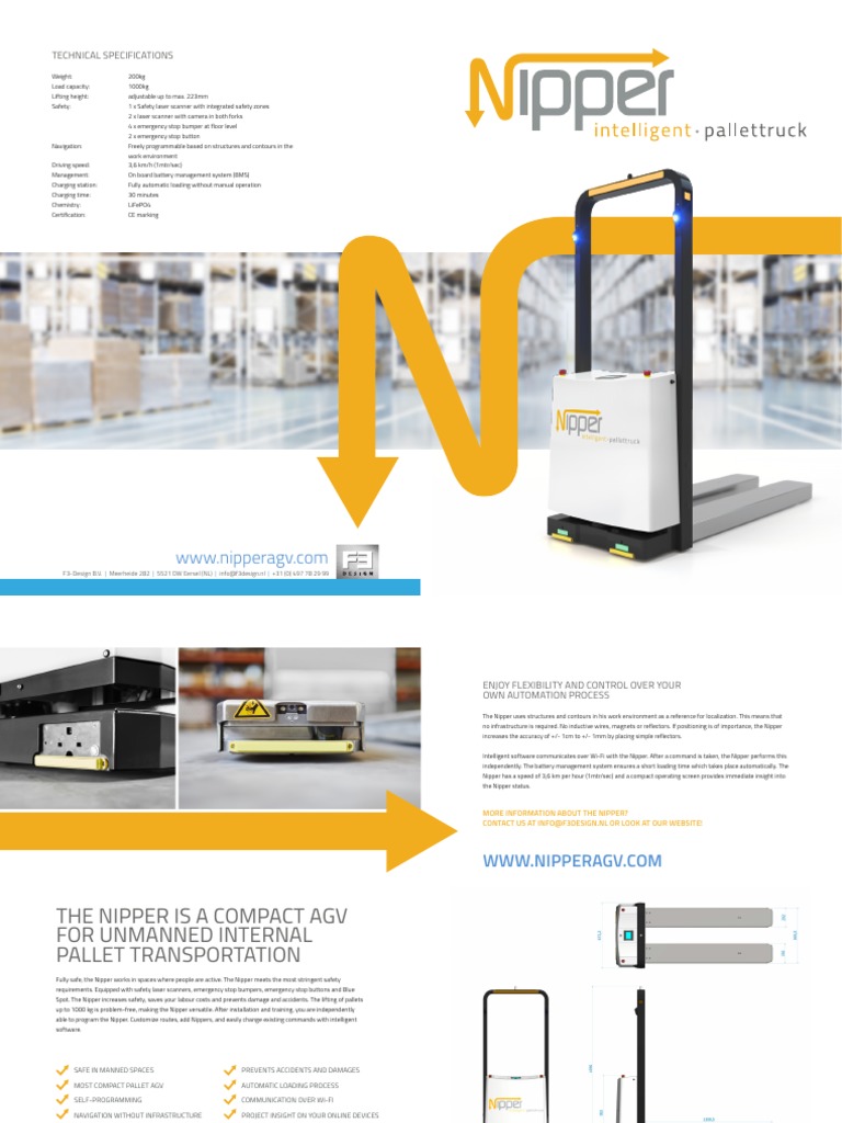 The Nipper: A Compact AGV for Unmanned Internal Pallet Transportation ...