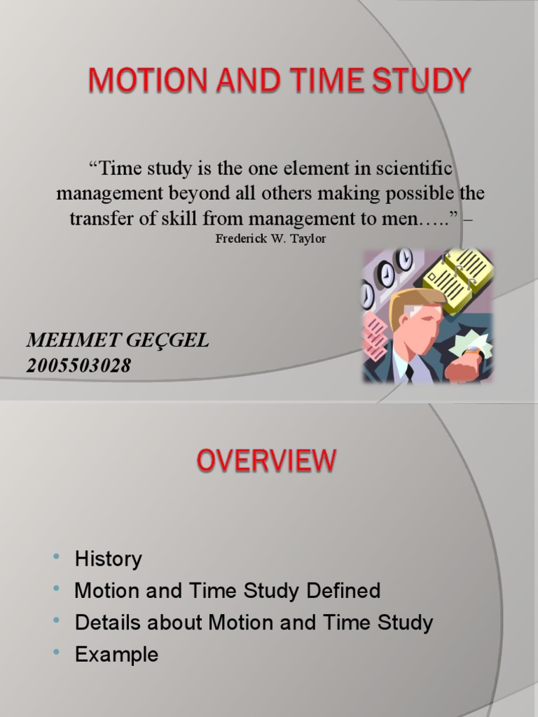Time and Motion Study in Management | PDF