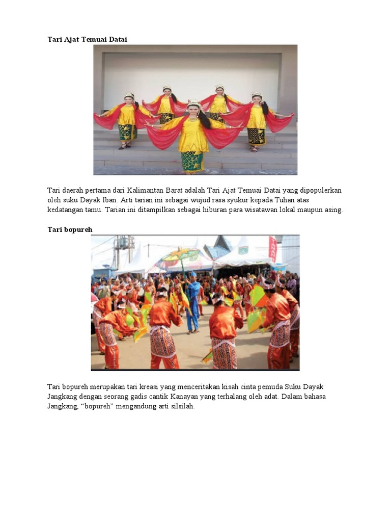 Tari Tradisional Kalimantan Barat | PDF