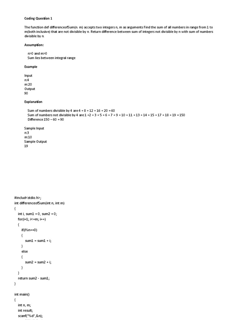 Accenture Questions | PDF | String (Computer Science) | Division ...
