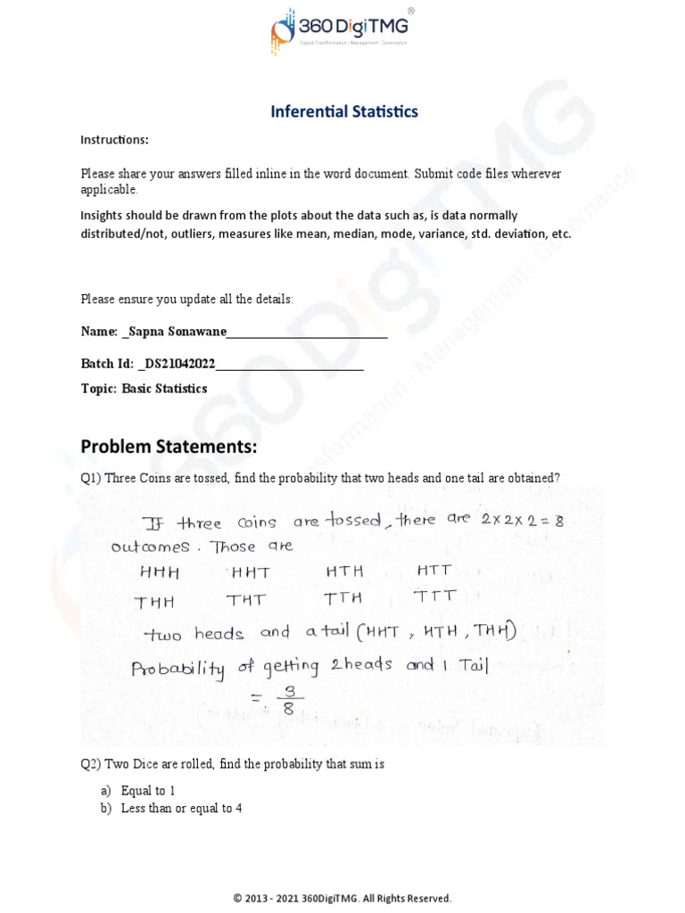 Inferential Statistics | PDF | Mode (Statistics) | Statistics