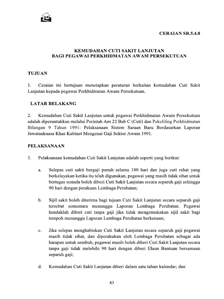 Ceraian SR 5 4 8 Cuti Sakit Lanjutan | PDF