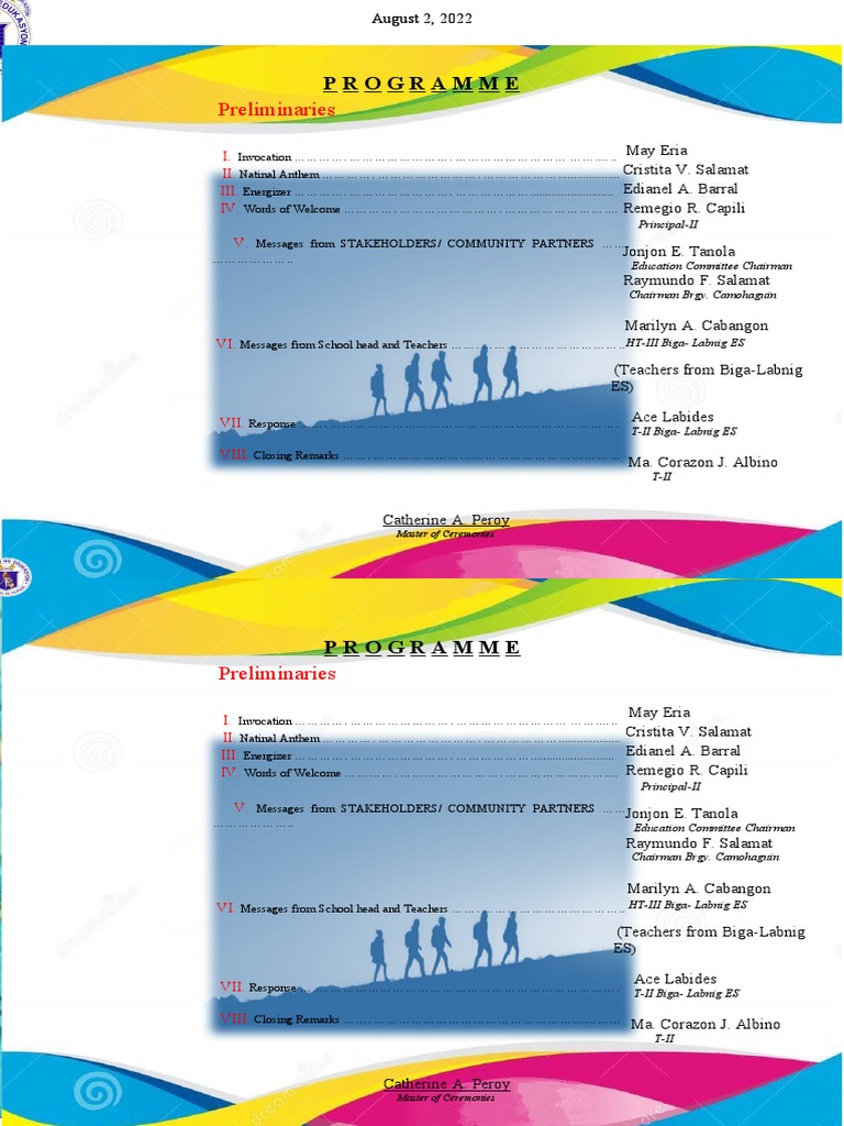 Program For Welcome and Send Off 2022 | PDF