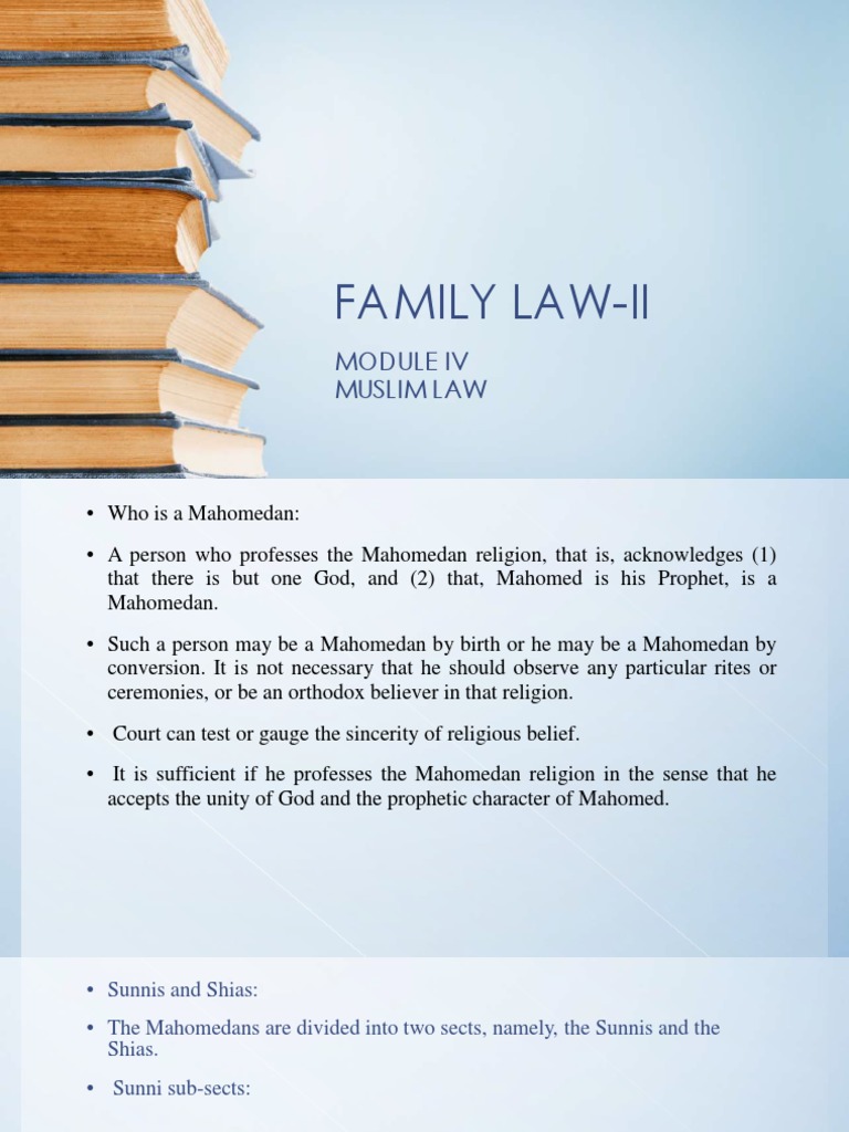 Family Law II | PDF | Inheritance | Sharia