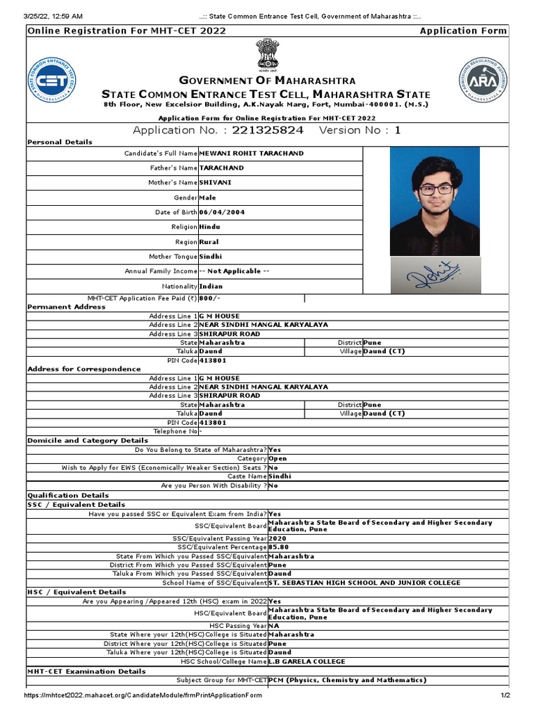 State Common Entrance Test Cell, Government of Maharashtra __._ | PDF ...