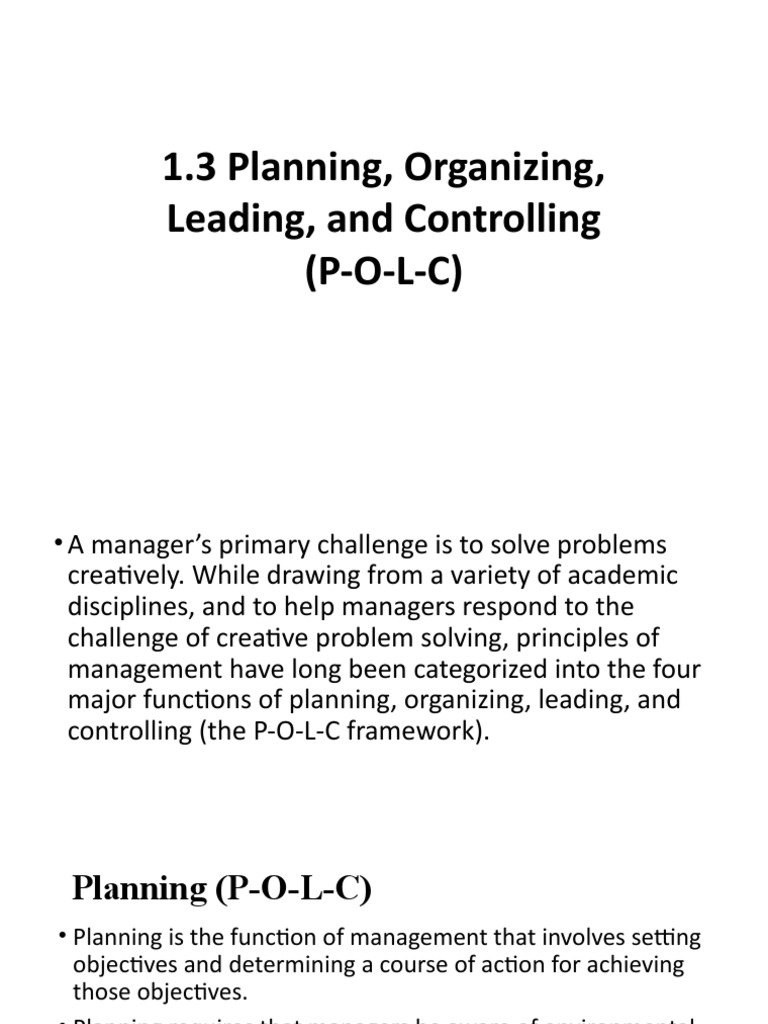 The Four Functions of Management: Planning, Organizing, Leading, and ...